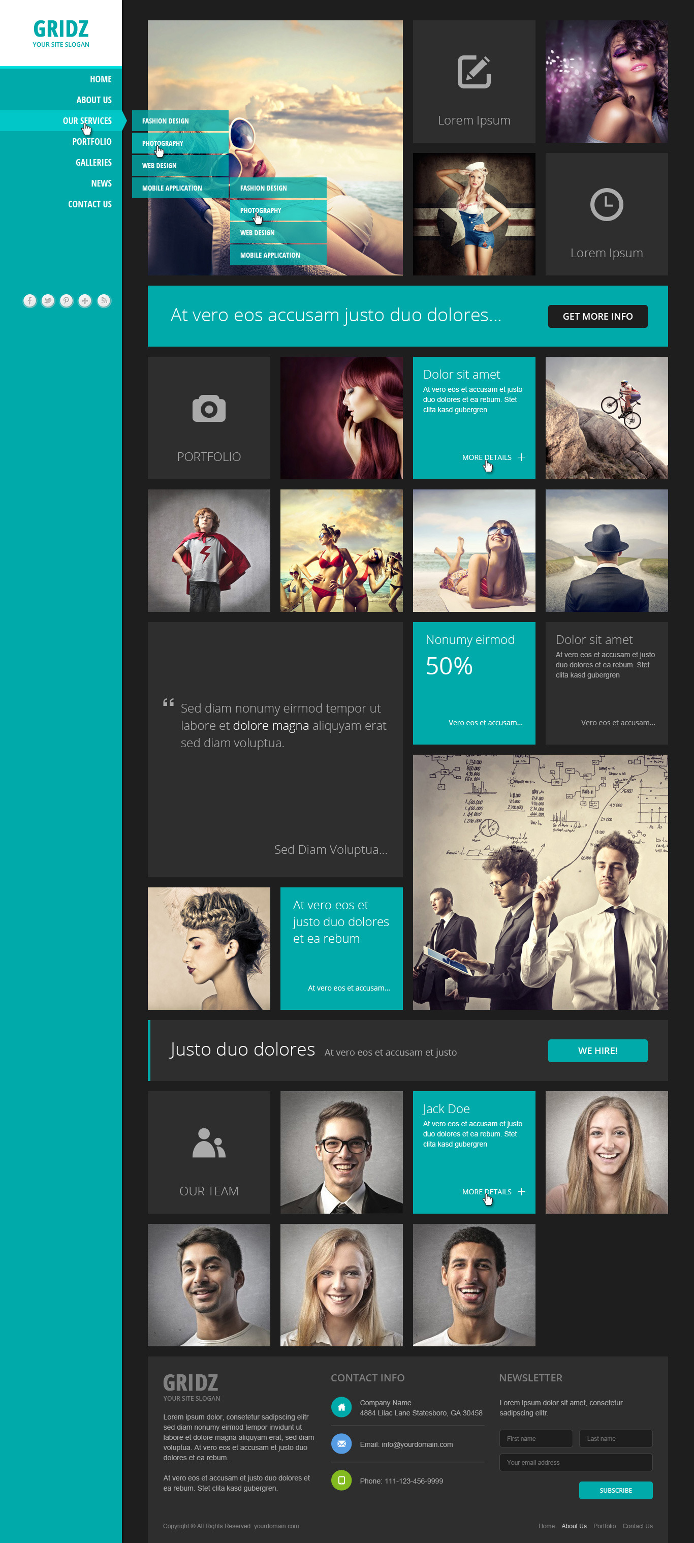 Gridz - Responsive HTML5 Template by pophonic | ThemeForest